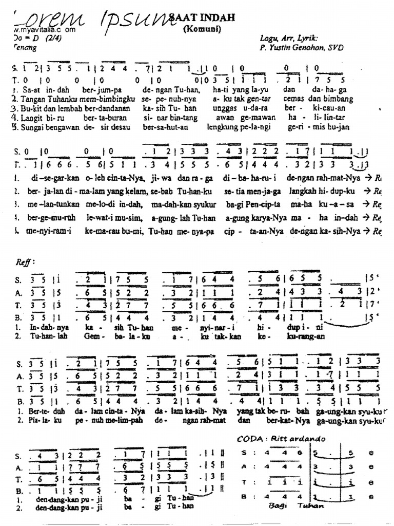 Saat Indah (Lagu Komuni) | PDF