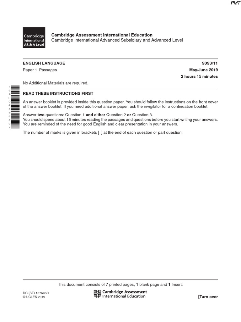 June 2019 (v1) QP | PDF