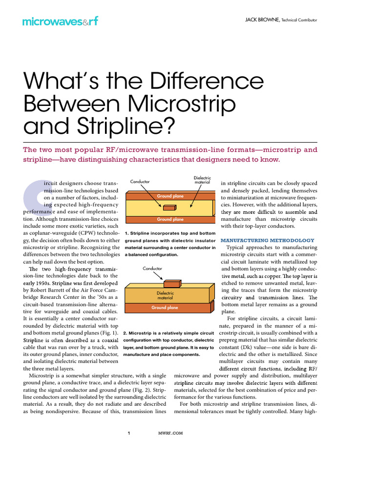 Microstrip Vs Stripline | PDF | Language Arts & Discipline