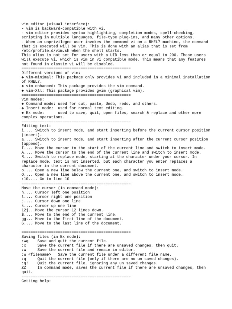 Chapter3 Creating and Editing Text Files With Vim | PDF | Computer Programming | Software ...