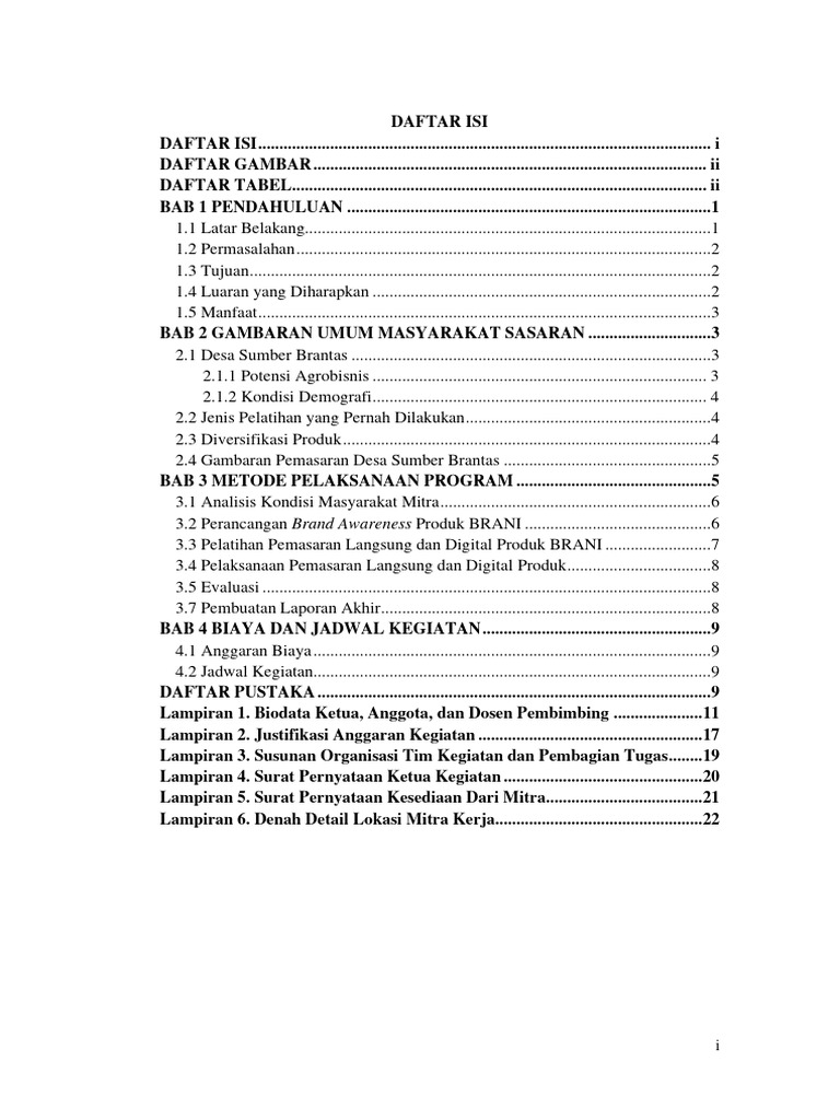 Proposal PKM-M - BRANI - Sistem Terintegrasi Transformasi Produk Agrobisnis Desa Sumber Brantas ...