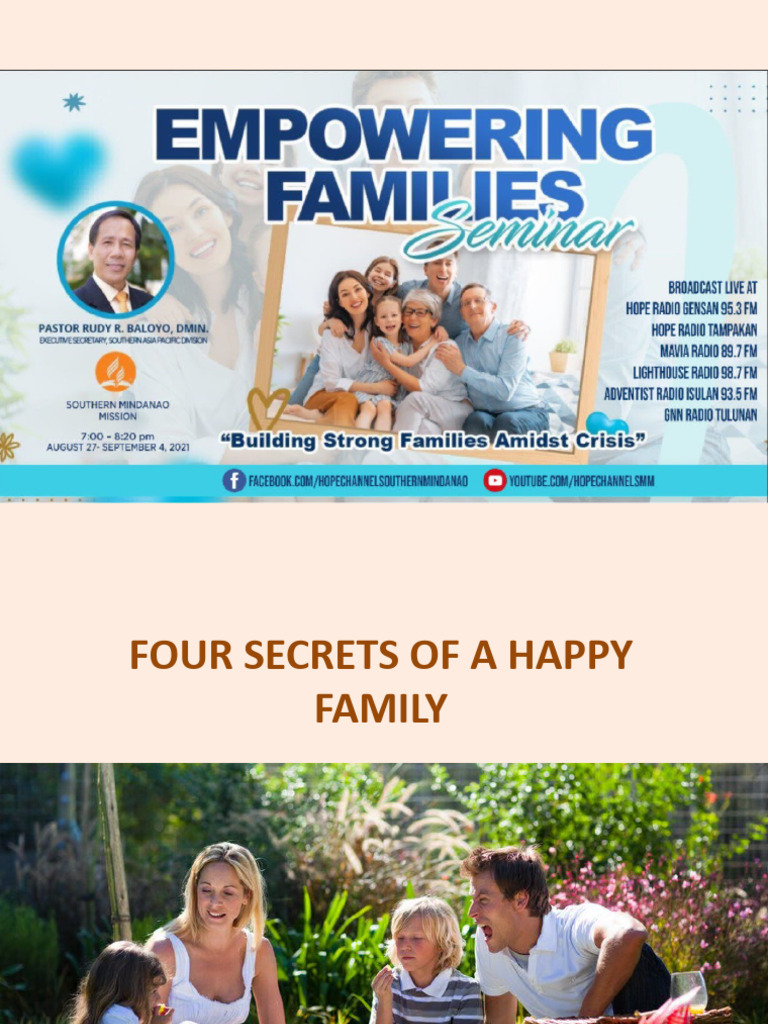 Four Secrets of A Happy Family | PDF