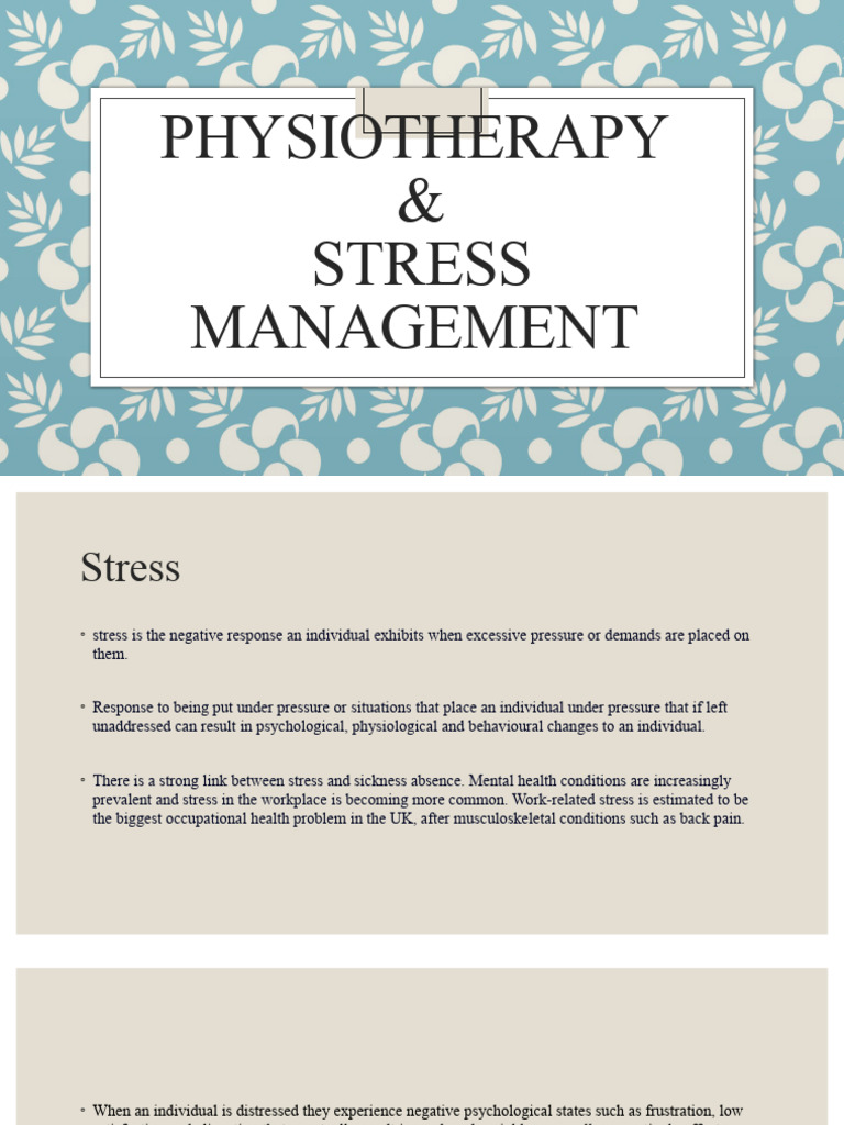 STRESS and PT Management | PDF