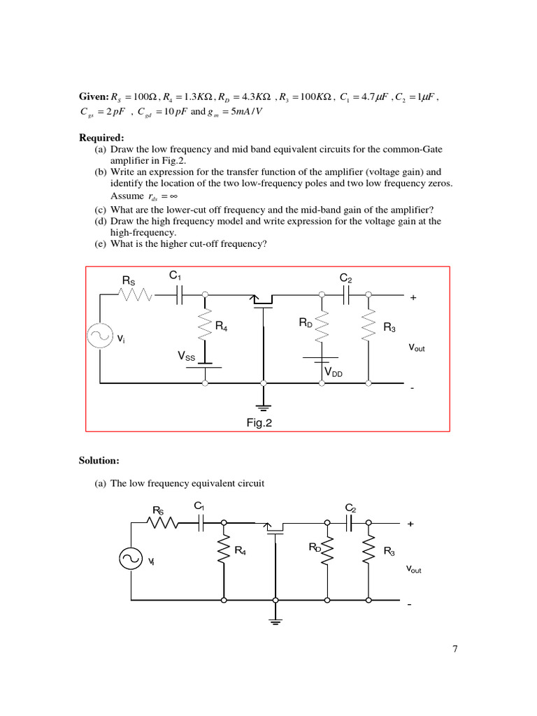 3.Sheet-Frequency Response-Solution | PDF | Amplifier | Electrical ...