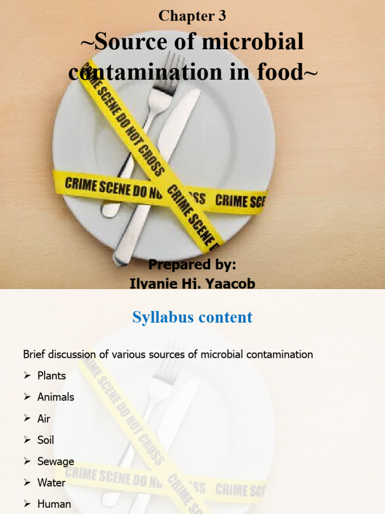 Sources of Microbial Food Contamination | PDF | Microorganism | Hygiene