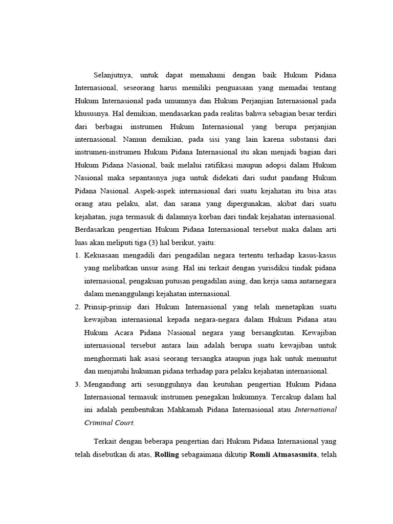 Memahami Hukum Pidana Internasional | PDF | Politik | Ilmu Sosial