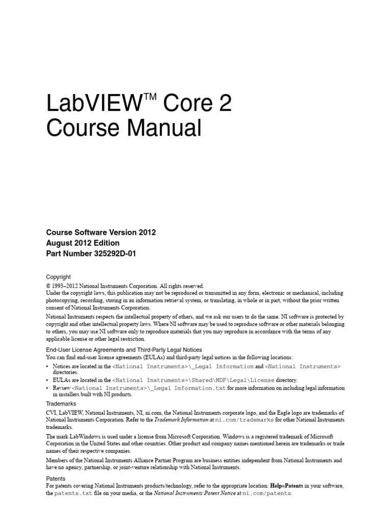 LabVIEW TM Core 2 Course Manual-1-10 | PDF | Queue (Abstract Data Type) | Data Acquisition