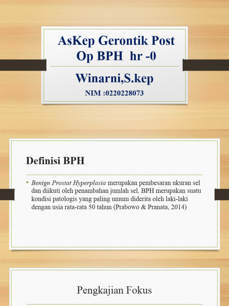 Laporan Kasus Post BPH | PDF