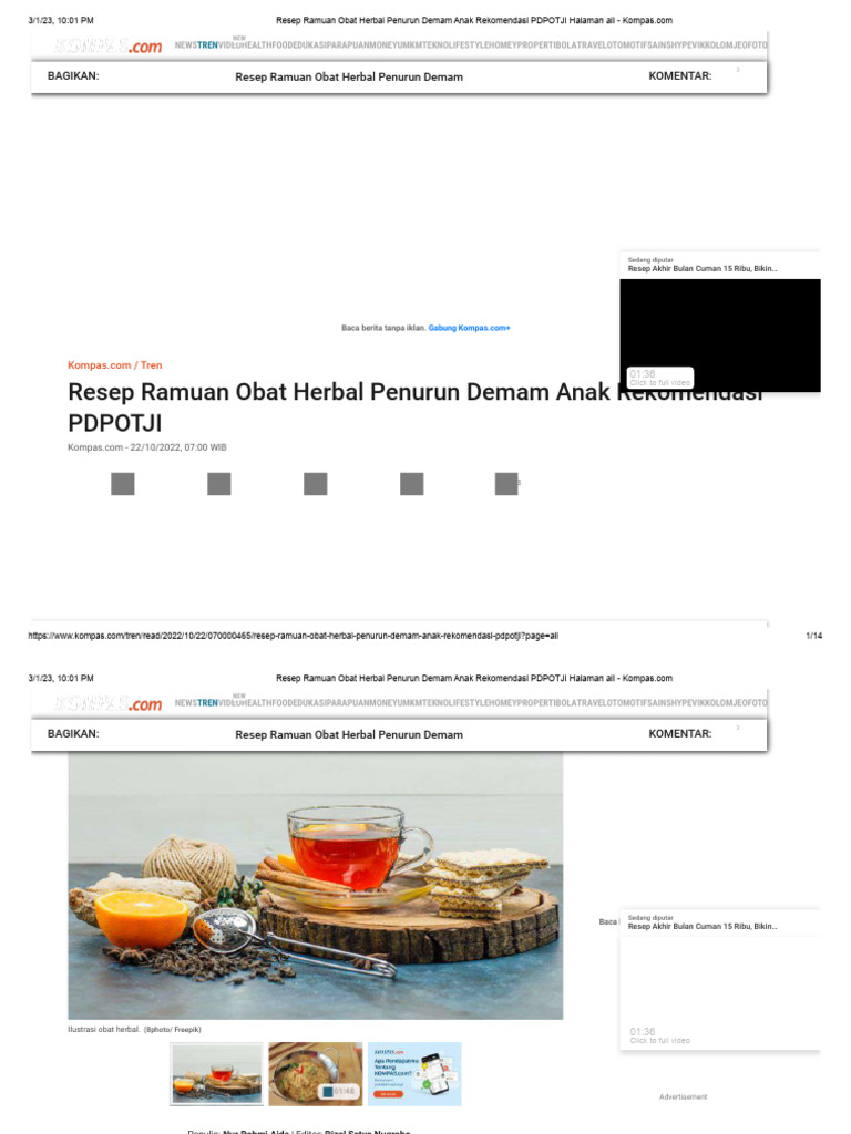 Resep Ramuan Obat Herbal Penurun Demam Anak Rekomendasi PDPOTJI Halaman ...