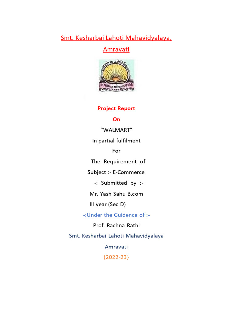 Walmart Project | PDF