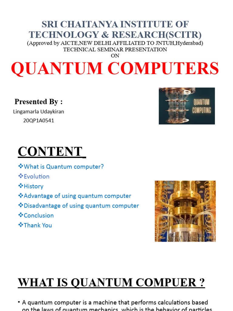 Quantum Computing PPT 541-1 | PDF | Quantum Computing | Quantum Mechanics