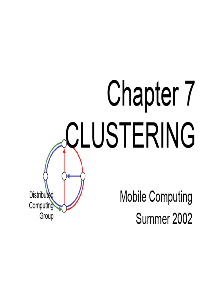 Chapter 7 Clustering Original | PDF | Distributed Computing | Vertex (Graph Theory)