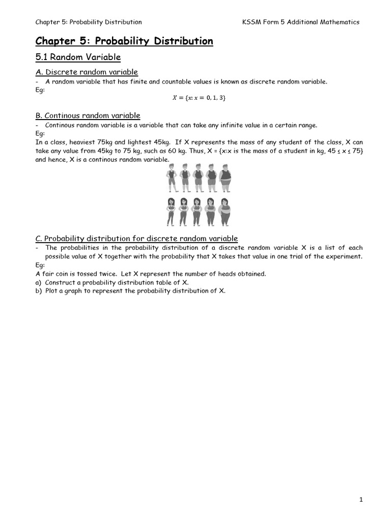 AddMath Chapter 5 - Form 5 | PDF | Probability Distribution | Random ...