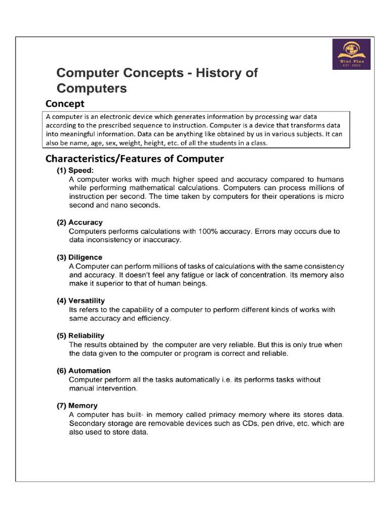 Computer Note | PDF