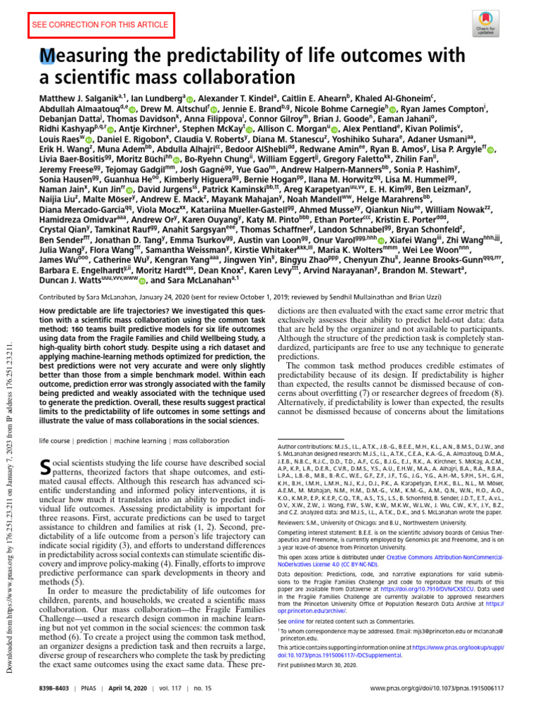 Fragile Families PNAS | PDF
