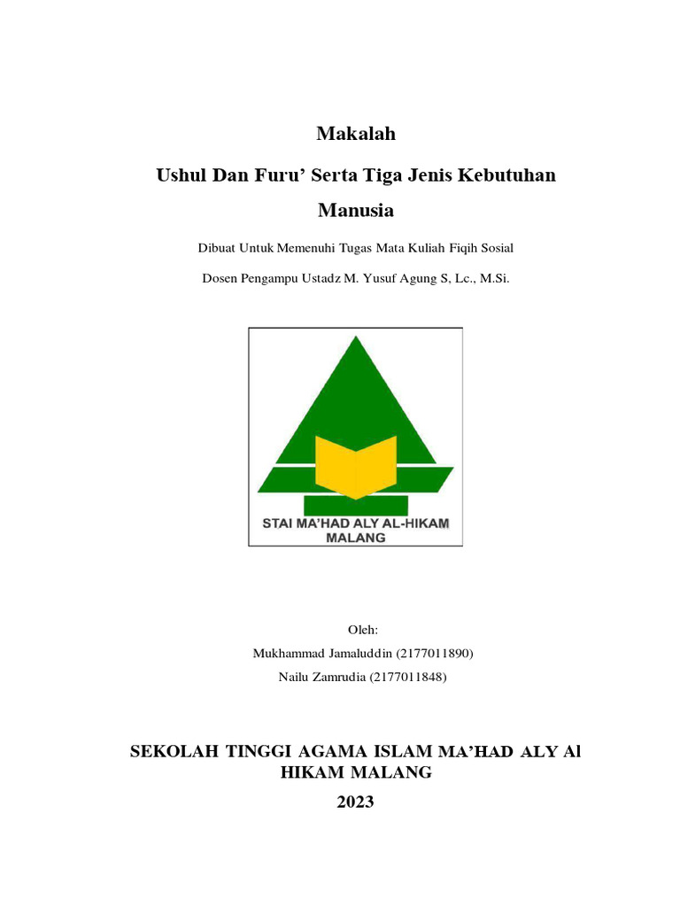 Makalah Fiqih Sosial | PDF