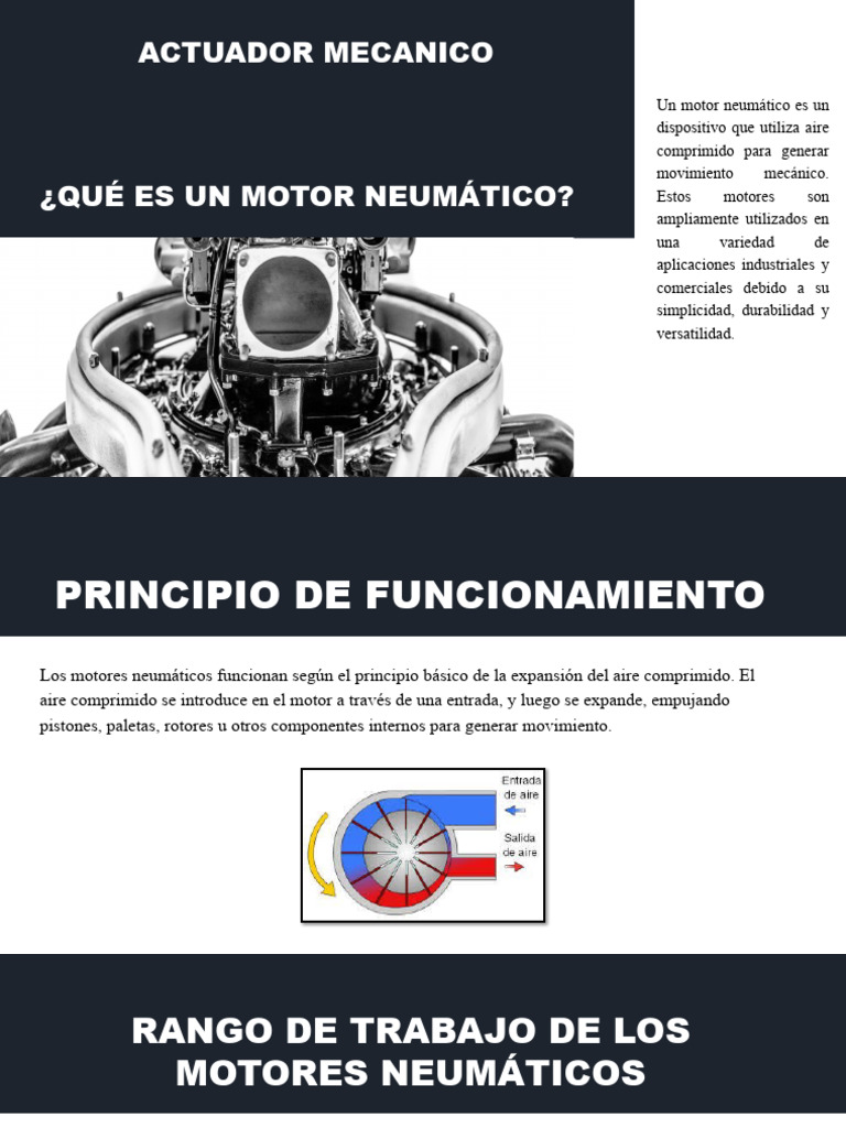Tipos y Funcionamiento de Motores Neumáticos | PDF | Motores | Neumático