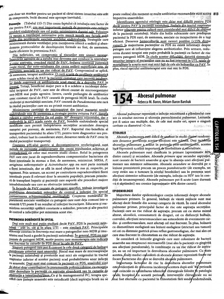 Abcesul Pulmonar Harrison | PDF