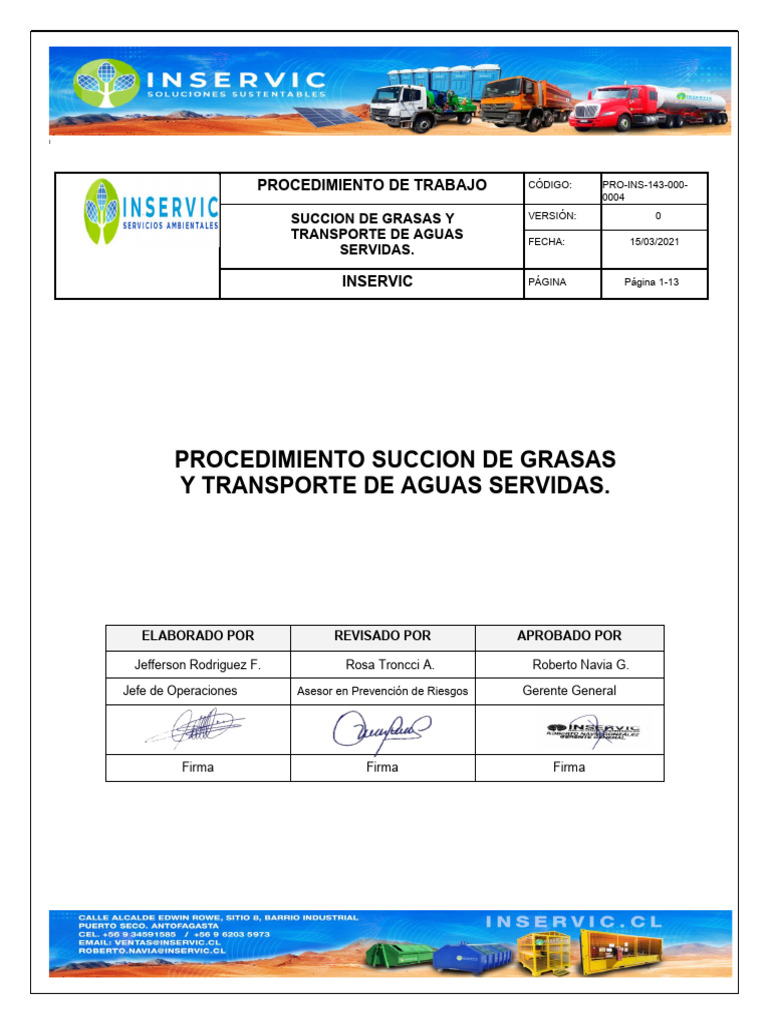 Pro-Ins-143-000-0004 PST de Succion de Grasas y Transporte Aguas ...