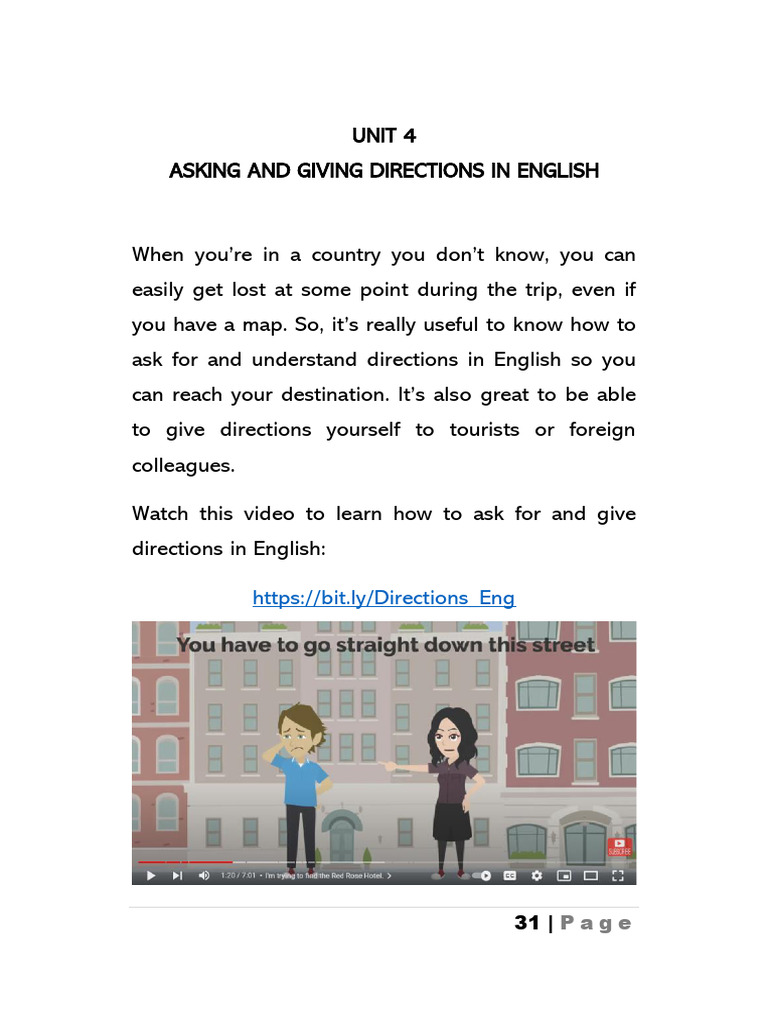 Asking and Giving Directions in English | PDF | Self-Improvement