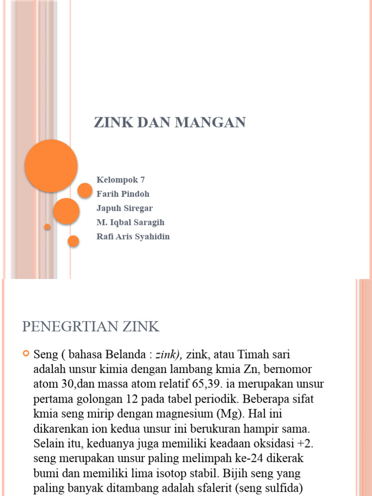 Zink Dan Mangan.. | PDF