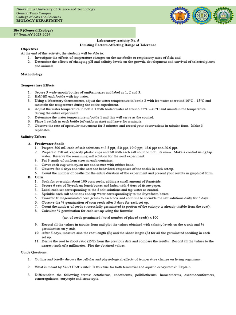 Laboratory Activity No. 5 | PDF