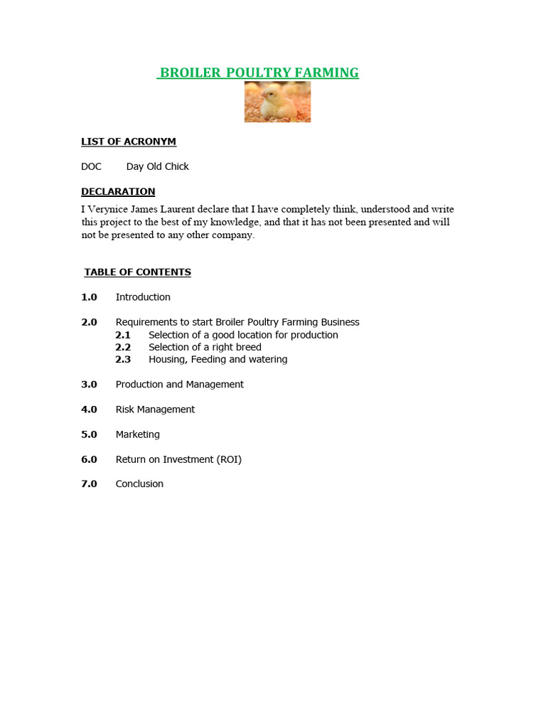 Broiler Poultry Farming Pdf Chicken Broiler