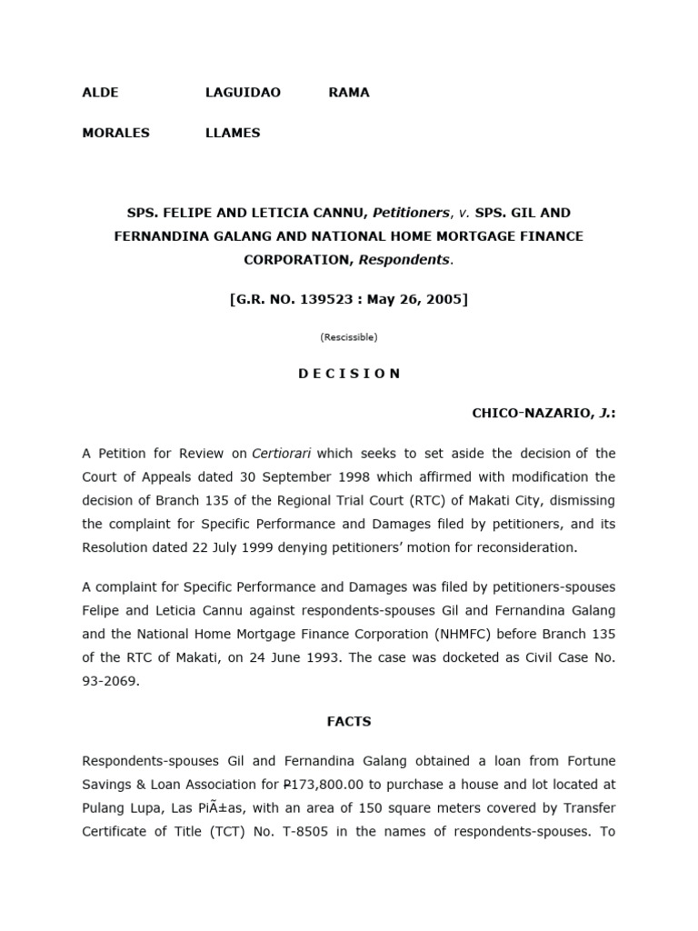 RFBT 1 Case Digest | PDF | Pleading | Complaint