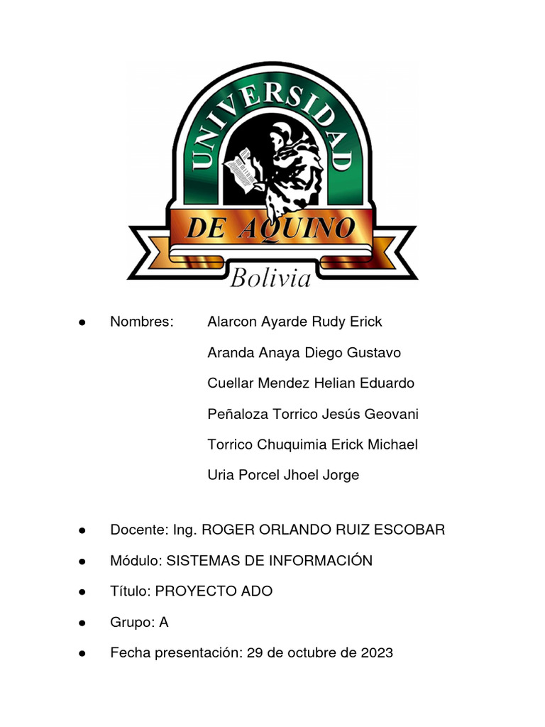 PDF Proyecto Ado - Modificado | PDF