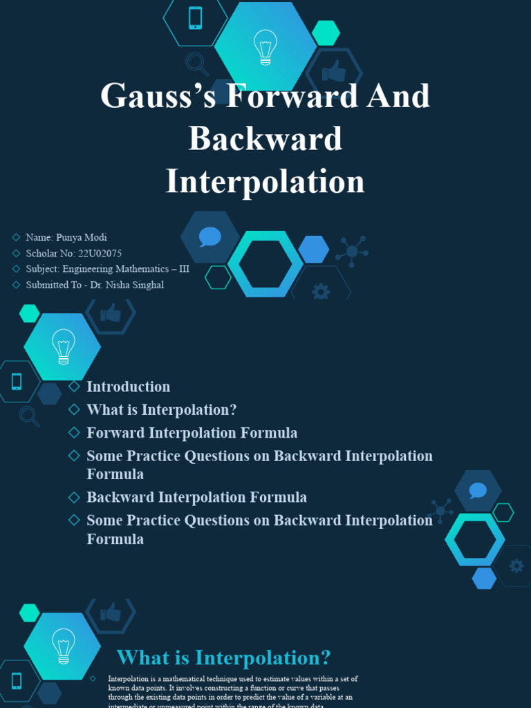 Gauss's Forward and Backward Interpolation | PDF Gauss's Forward and Backward Interpolation | PDF