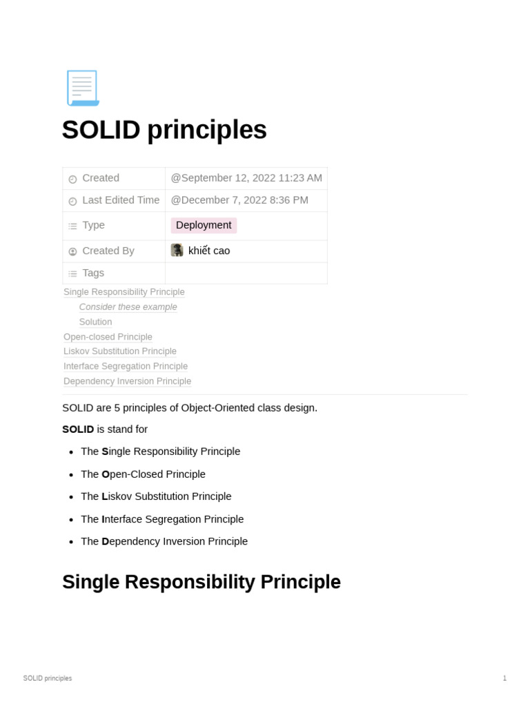 SOLID Principles | PDF | Interface (Computing) | Class (Computer ... SOLID Principles | PDF | Interface (Computing) | Class (Computer ...