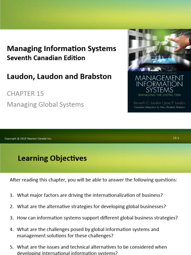 Managing Information Systems Laudon, Laudon and Brabston: Seventh Canadian Edition | PDF