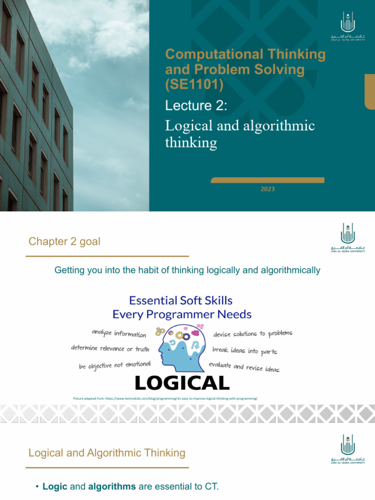 02 Logical And Algorithmic Pdf Logic Argument