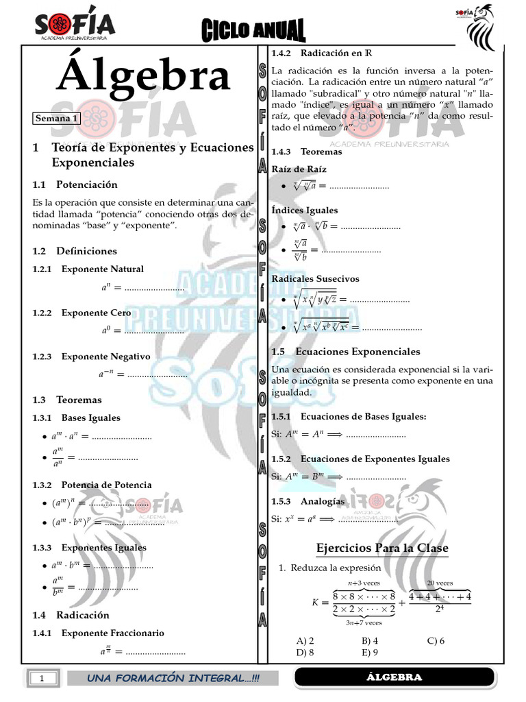 Algebra Tomo I | PDF | Exponenciación | Análisis matemático