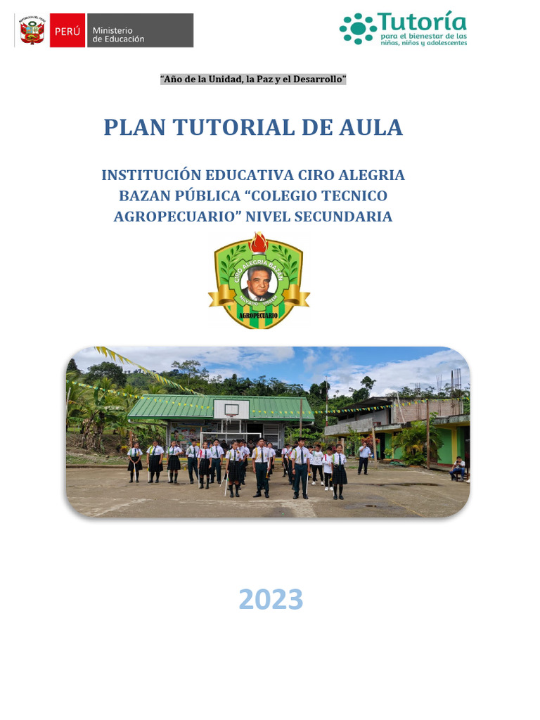 Plan Tutorial de Aula 2023 | PDF | Salud mental | Evaluación