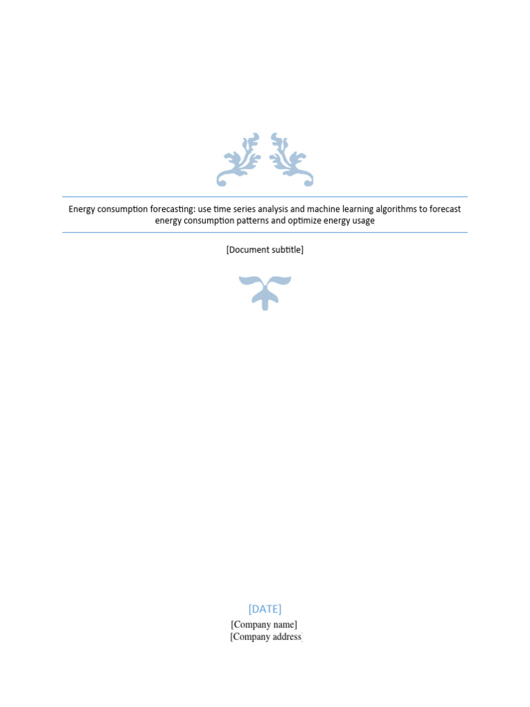 Energy Consumption Forecasting | PDF | Statistics | Forecasting