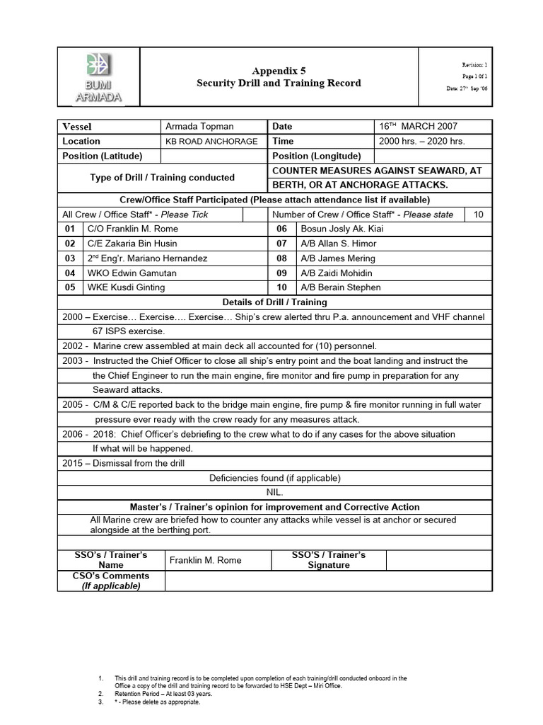 Mar. 16 - ISPS Counter Measures - MARCH 2007 | PDF | Ships | Water Transport