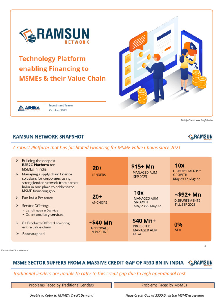 Ramsun Deck - Brief - Ashika - Teaser - October 2023 | Download Free PDF | Credit | Finance ...