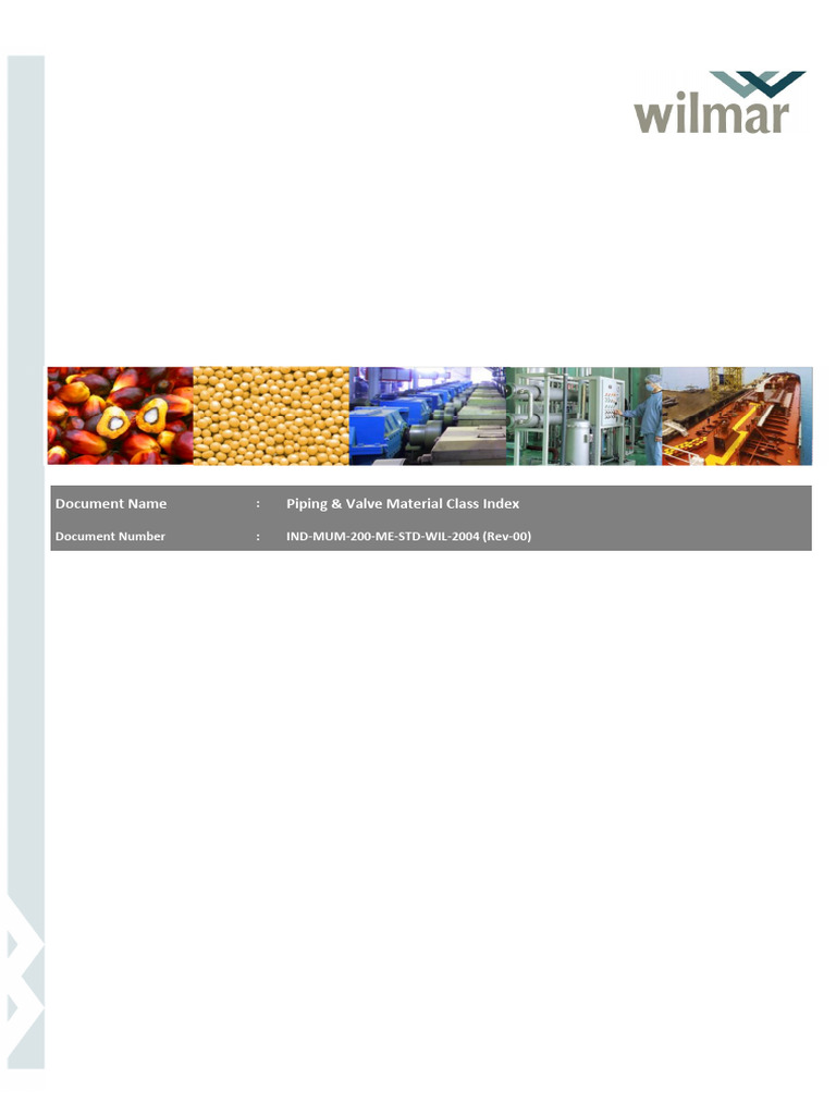 Piping & Valve Material Class Index - Rev00 | PDF