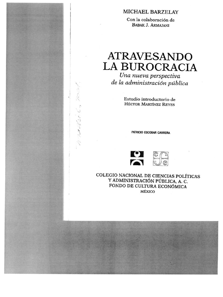 Atravesando La Burocracia - Michael Barzelay | PDF