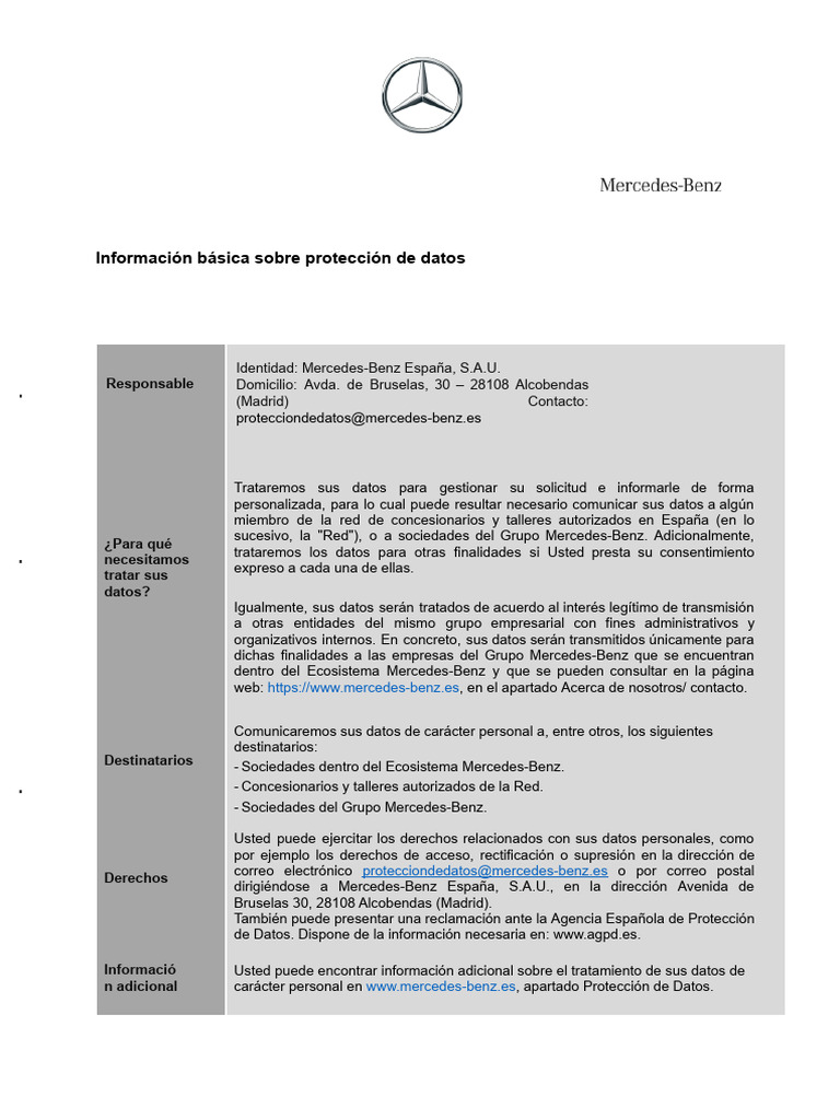 Informacion Basica Proteccion Datos RebrandingV01 | PDF