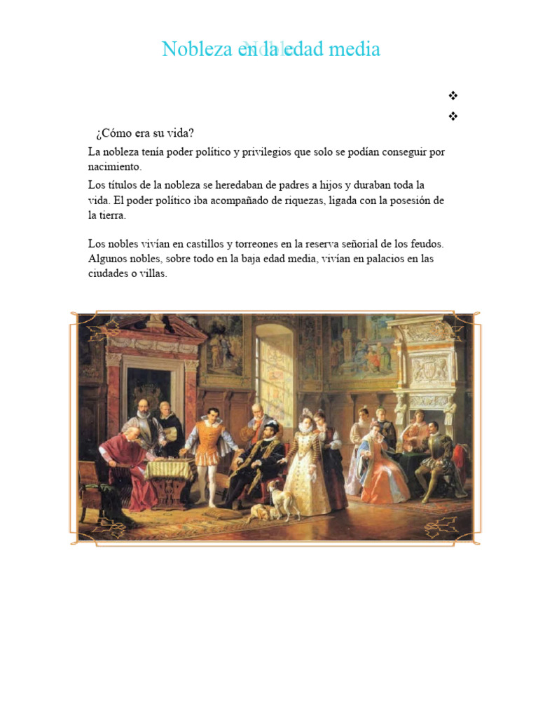 La Nobleza en la Edad Media | PDF
