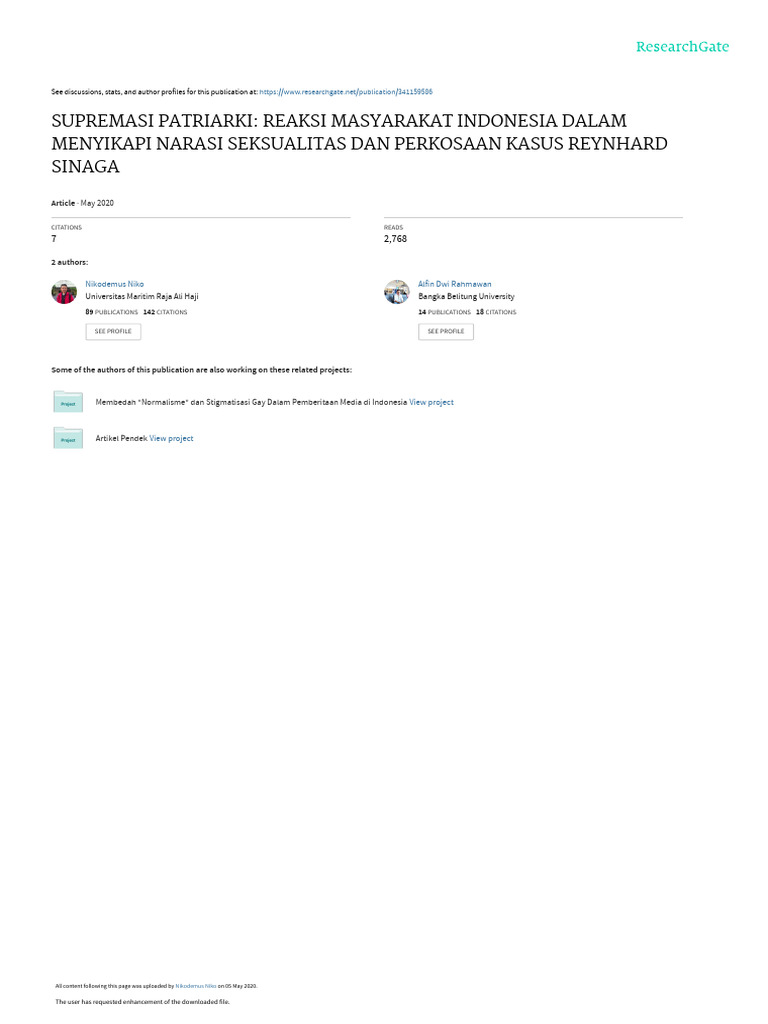 Kasus Reynhard Sinaga | PDF Kasus Reynhard Sinaga | PDF