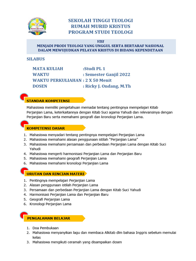 Silabus Studi Pl 1 Pdf
