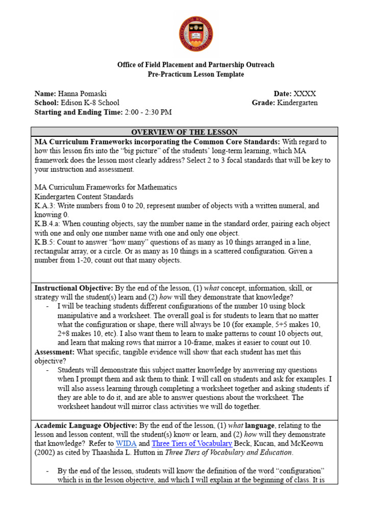 Lesson Plan | PDF | Curriculum | Learning