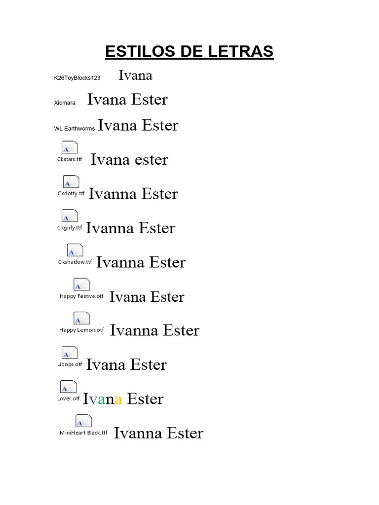 Estilos de Letras | PDF