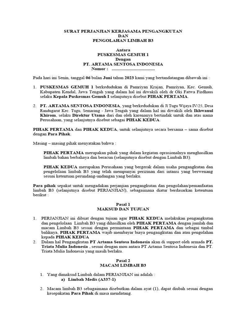 Draft PUSKESMAS GEMUH 1 - ARSI 2023 | PDF | Pengelolaan Keuangan & Uang | Hukum
