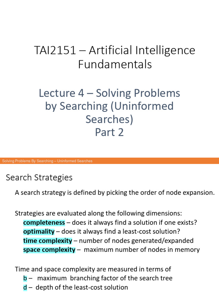 Lecture04 Uninformed Search (Part 2) | PDF | Combinatorics | Mathematical Relations