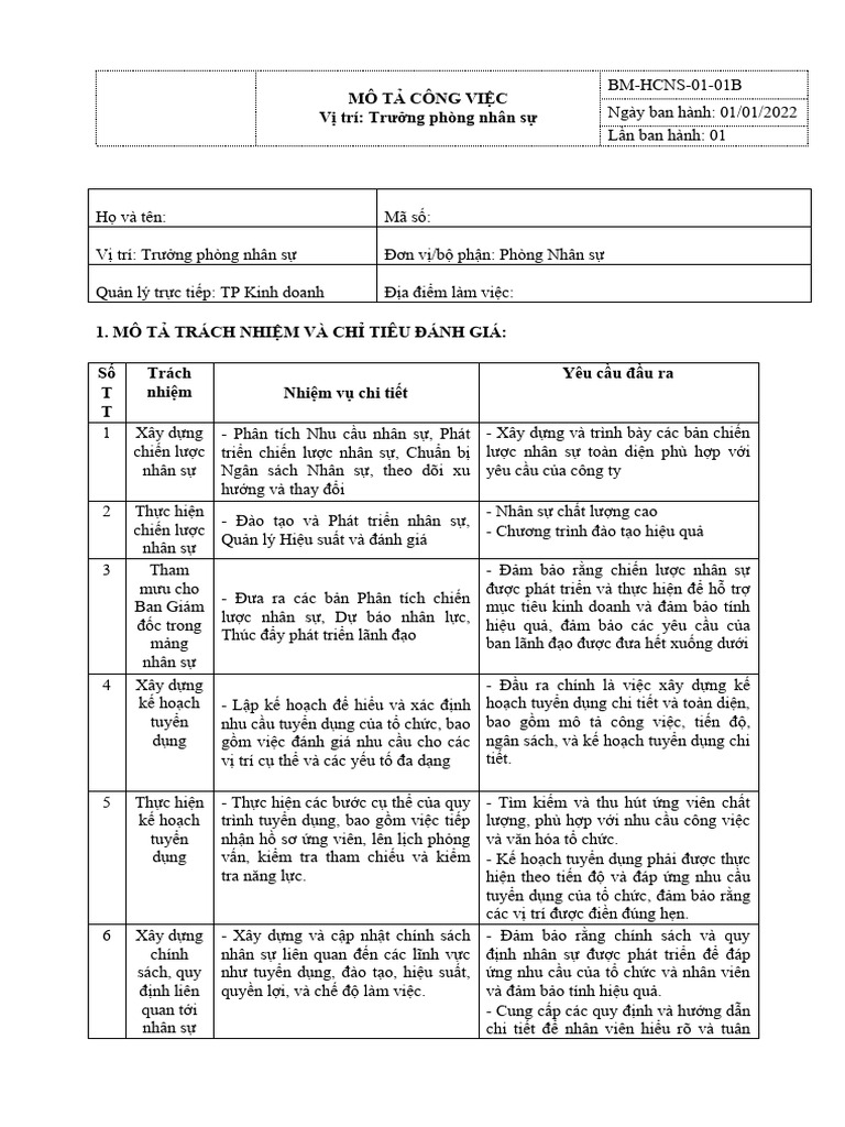NVCT - YCDR C A Trư NG Phòng Nhân S | PDF