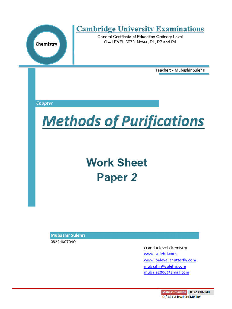 Methods of Purification 3 | PDF